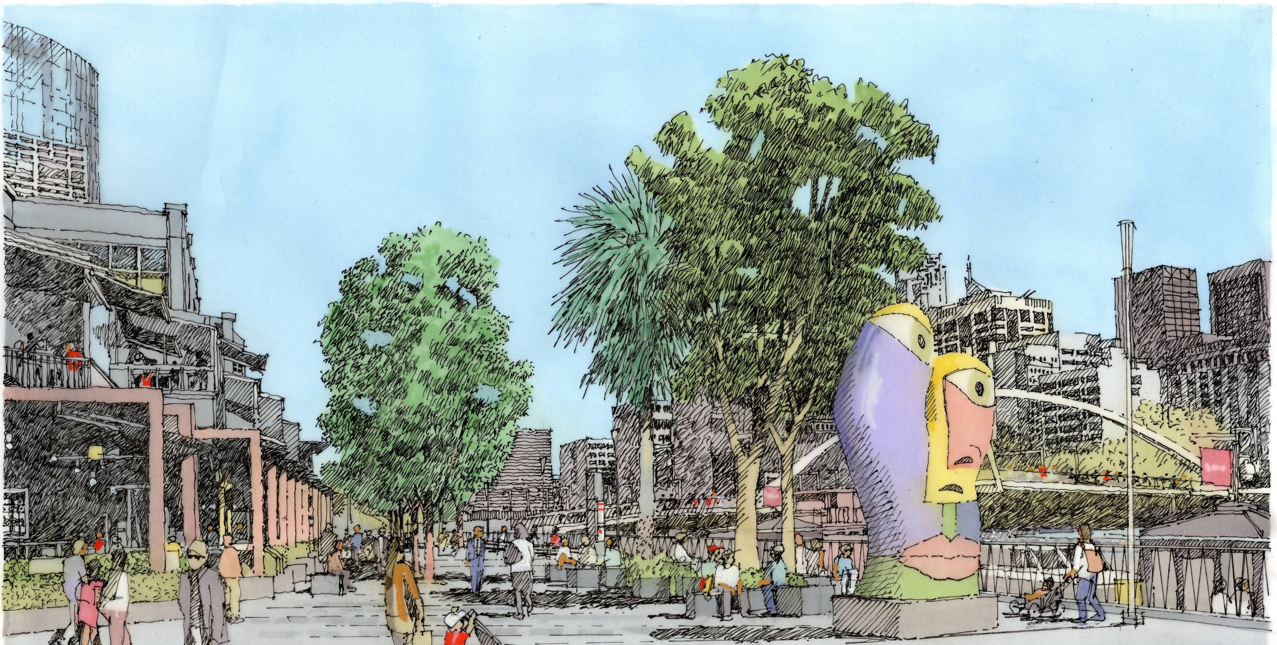 Works between Princes Bridge and Evan Walker Bridge are now complete ...